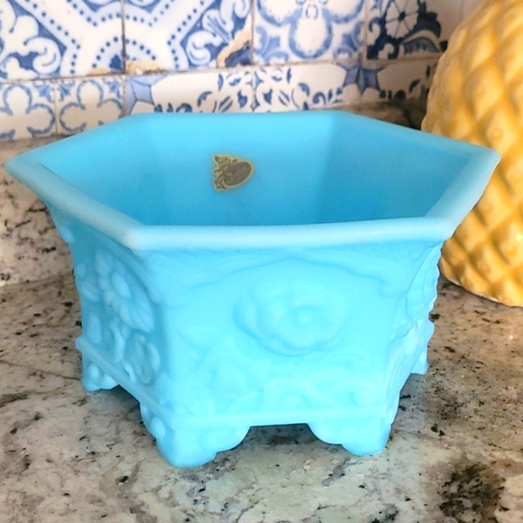 Fenton | Other | Fenton Rare Vintage Blue Planter Authentic | Poshmark